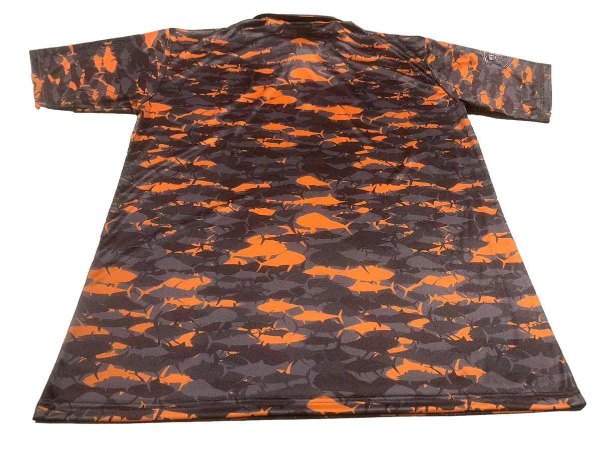 Pelagic Orange Camo Dri Fit Polo Adultkeiki Venture Wetsuits
