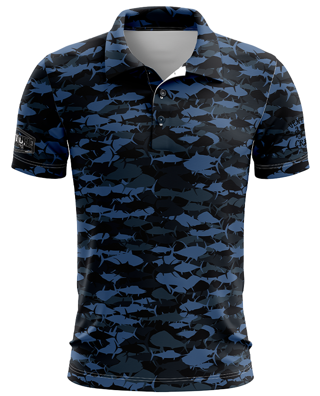 Pelagic Midnight Camo Dri Fit Polo Adultkeiki Venture Wetsuits