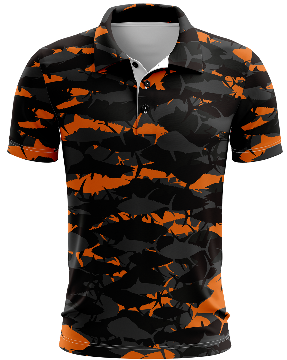 Pelagic Orange Camo Dri Fit Polo (Adult/Keiki) – Venture Wetsuits