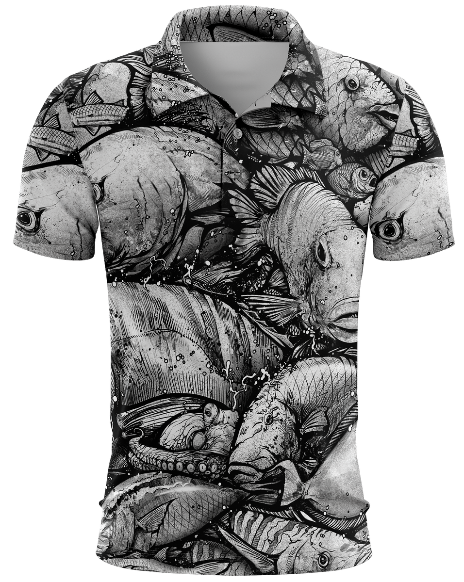 Hawaii Fish Camo Dri Fit Polo (Adult/Keiki) – Venture Wetsuits