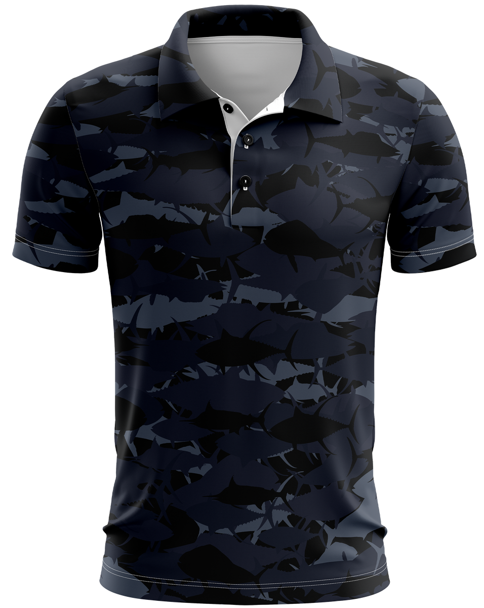Pelagic Dark Camo Dri Fit Polo (Adult/Keiki) – Venture Wetsuits