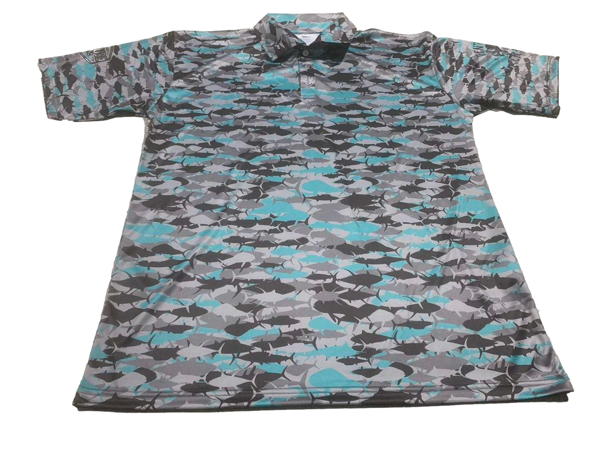 Pelagic Teal Camo Dri Fit Polo (Adult/Keiki) – Venture Wetsuits