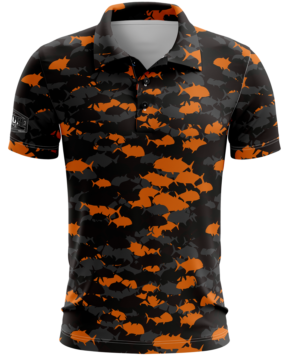 Ulua Orange Camo Dri Fit Polo (Adult/Keiki) – Venture Wetsuits